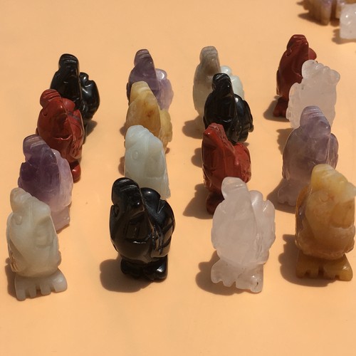 10pc Natural mix Quartz carving Crystal chicken Reiki Collection gift ...