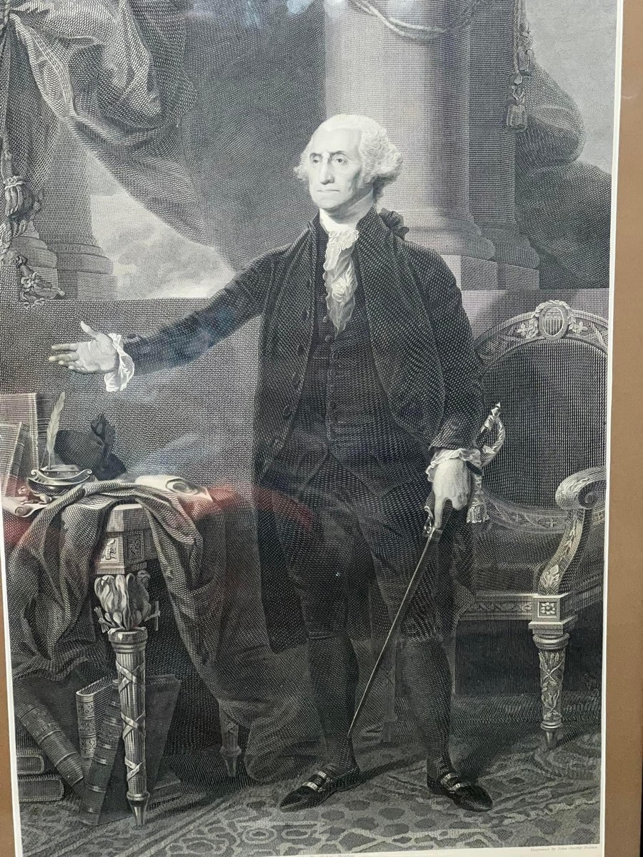 George Washington Engraving Attributed To Asher Brown Durand