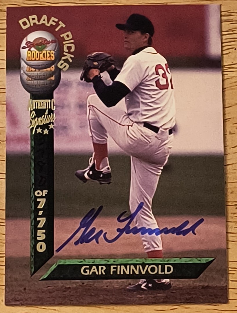1994 Signature Rookies Draft Picks #92 Gar Finnvold /7750 AUTO Boston ...