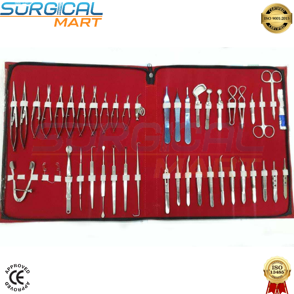 46 PC O.R GRADE BASIC OPHTHALMIC EYE MICRO SURGERY SURGICAL INSTRUMENTS ...
