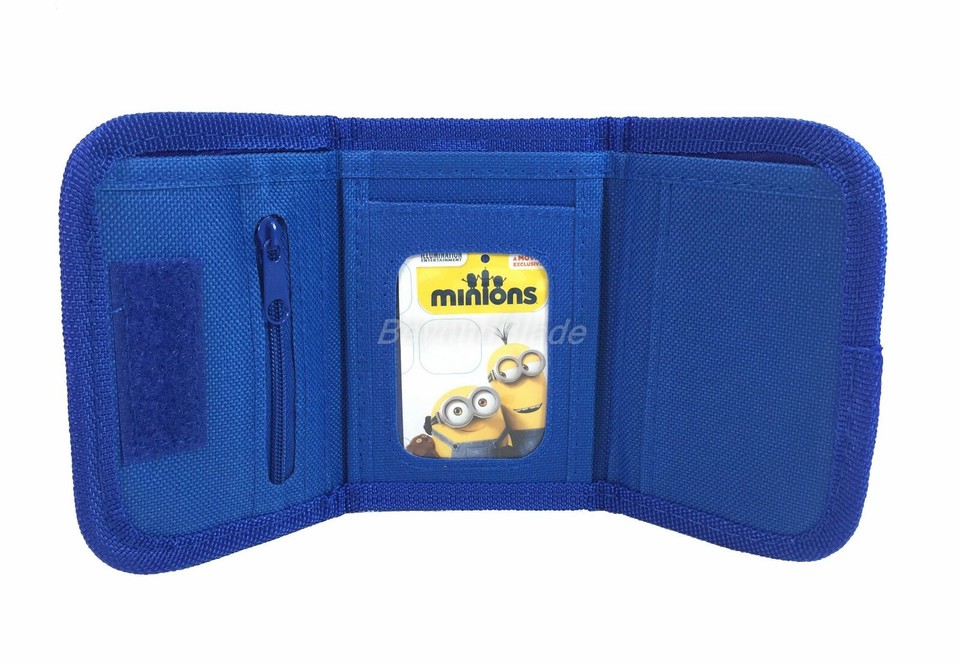 Minion wallet Blue Children Boys Girls Wallet Kids Cartoon Coin Purse ...