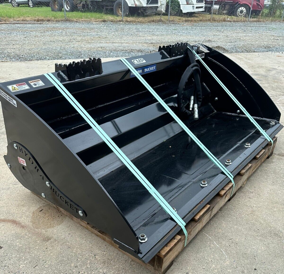 72" Hydra Bucket Power Harley Rake Bucket Soil Conditioner For Skid ...