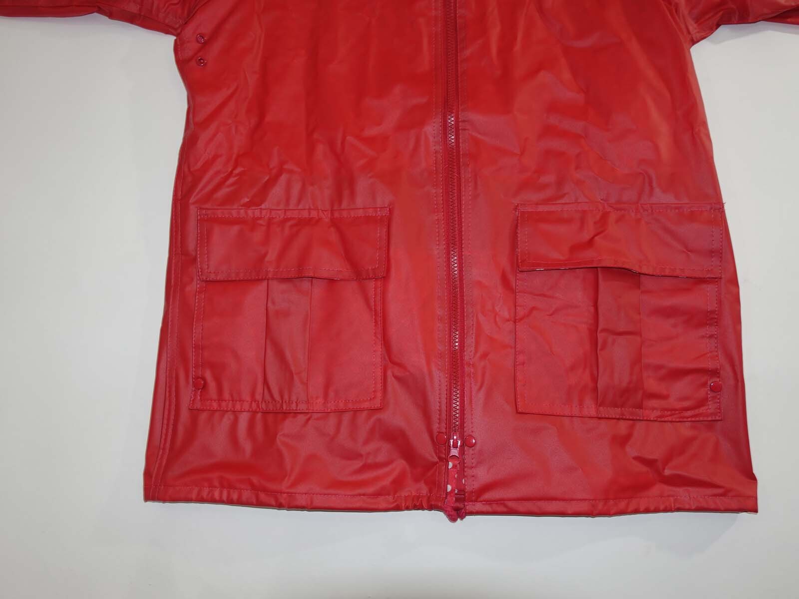 Rain-Slicks by De MTC Women's Rain Coat XS NWT Long Sleeves Red Hooded ...