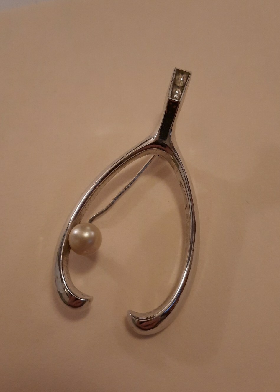 Trifari Silver Toned Wishbone Brooch Pin | eBay