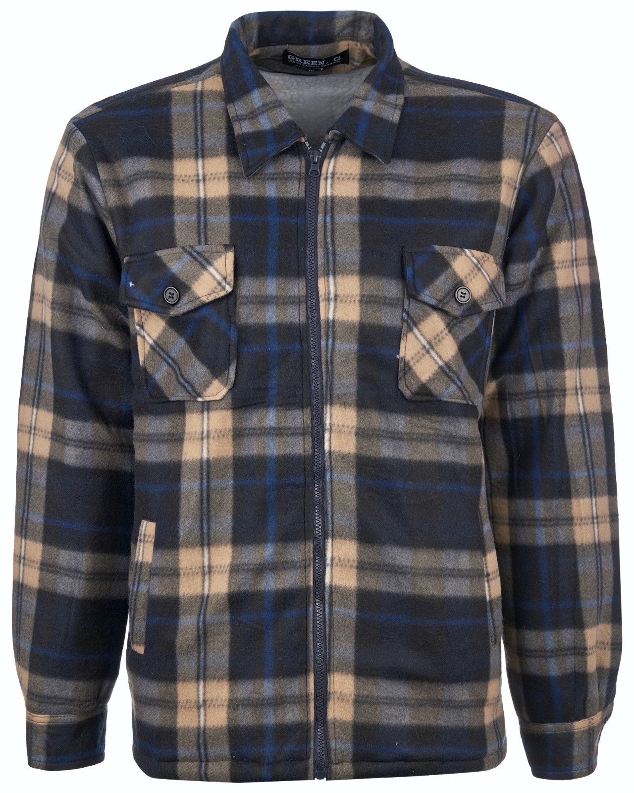 Men's Lumberjack Padded Quilted Check Warm Winter Work Shirt/Jacket ...