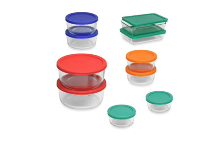 Pyrex Storage Plus 20-Piece Container Set with Color Lids | eBay