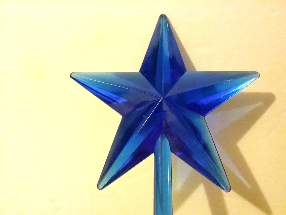 BLUE Large Classic Star Ceramic Christmas Tree Topper | eBay