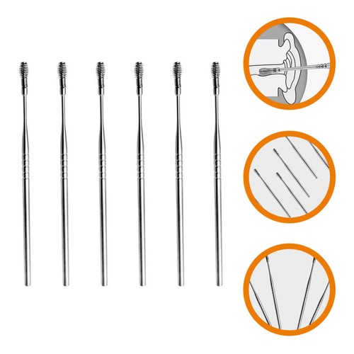 6 Pcs Rotating Ear Spoon Cleaning Spiral Tool Metal Cleaner | eBay