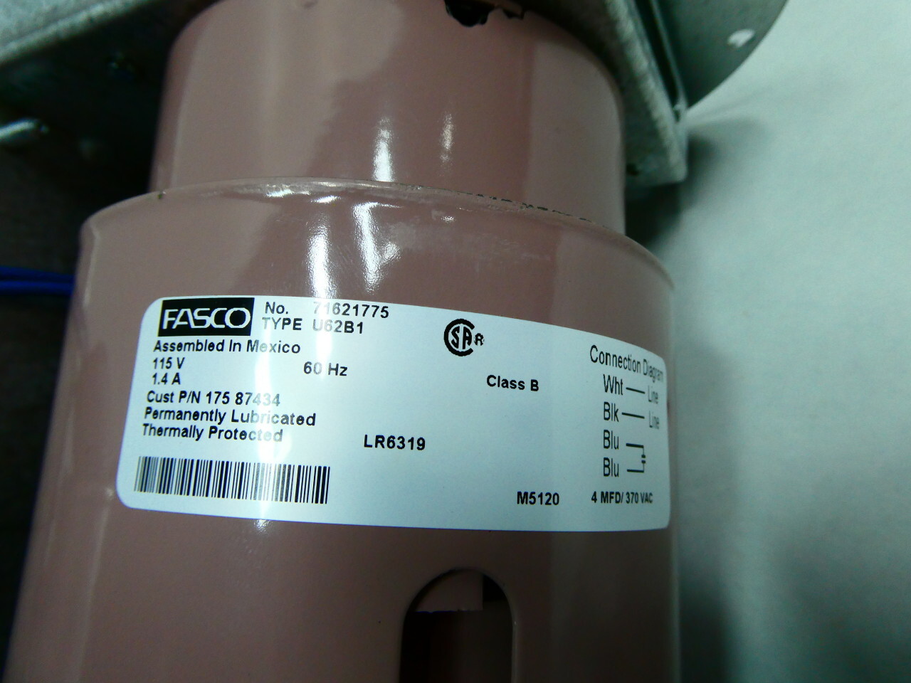 Fasco 71624599 AC Motor Type U62B1 for sale online | eBay