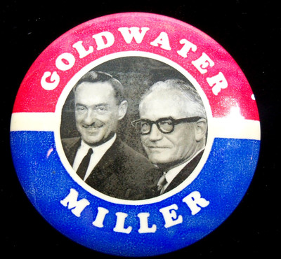 Political Pinback Button (39) "Goldwater & Miller" 1964 Barry Goldwater ...