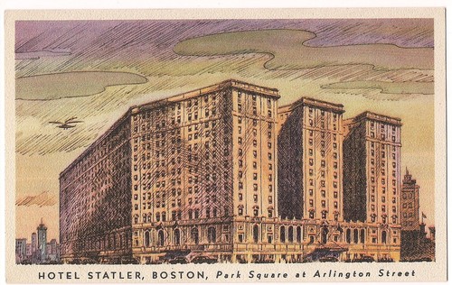 HOTEL STATLER BOSTON Massachusetts Postcard MA Park Square Arlington St ...