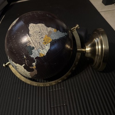 world map globe 12" Vintage antique desktop table decorative globe ...