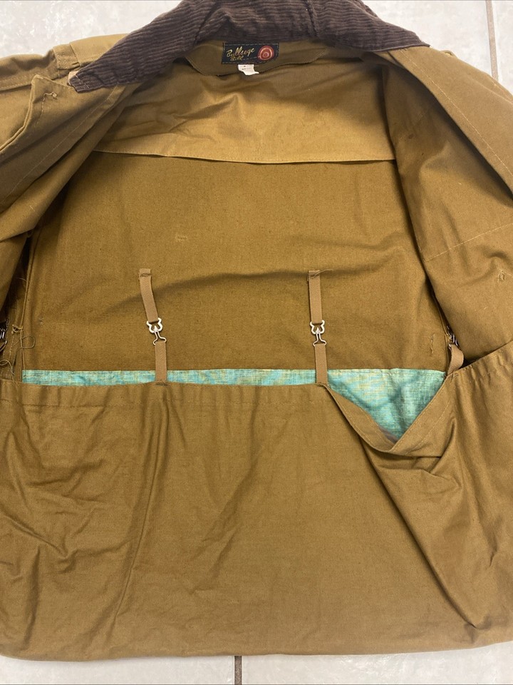 VTG 60s 70s Bullseye Bill Jacket Mens SMALL Brown Canvas Water ...