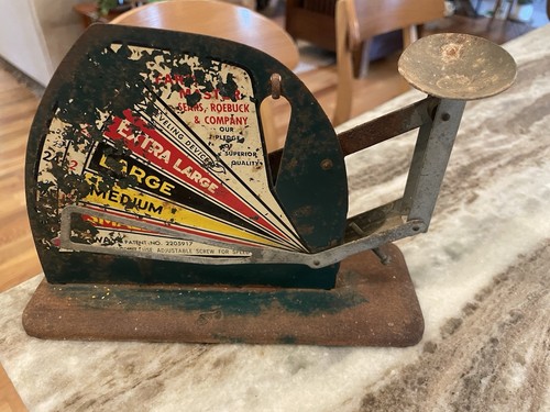 Vintage Farm Master Egg Weigher Scale Jiffy Way Sears Roebuck & Company ...