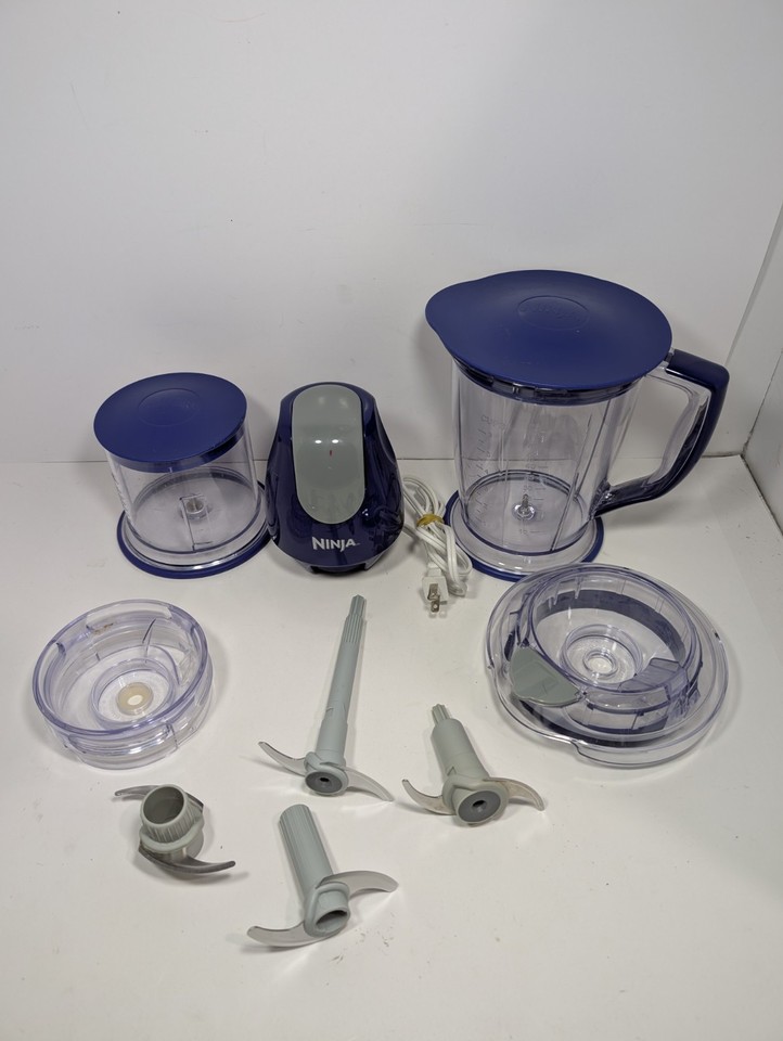 Ninja Master Prep Blender Food Processor Blue QB900W 30 - Works Great ...