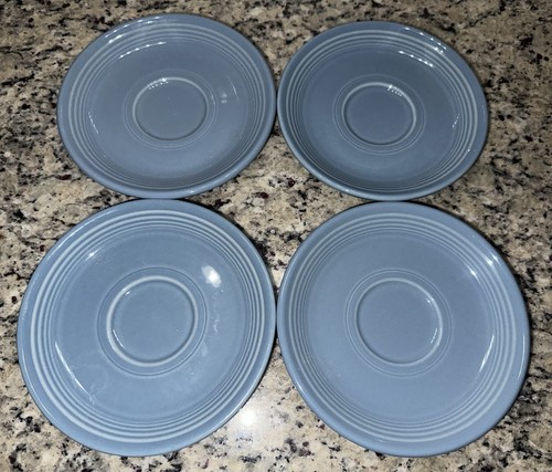 Fiesta Periwinkle Blue Saucer Plates Homer Laughlin - Set of 4 | eBay