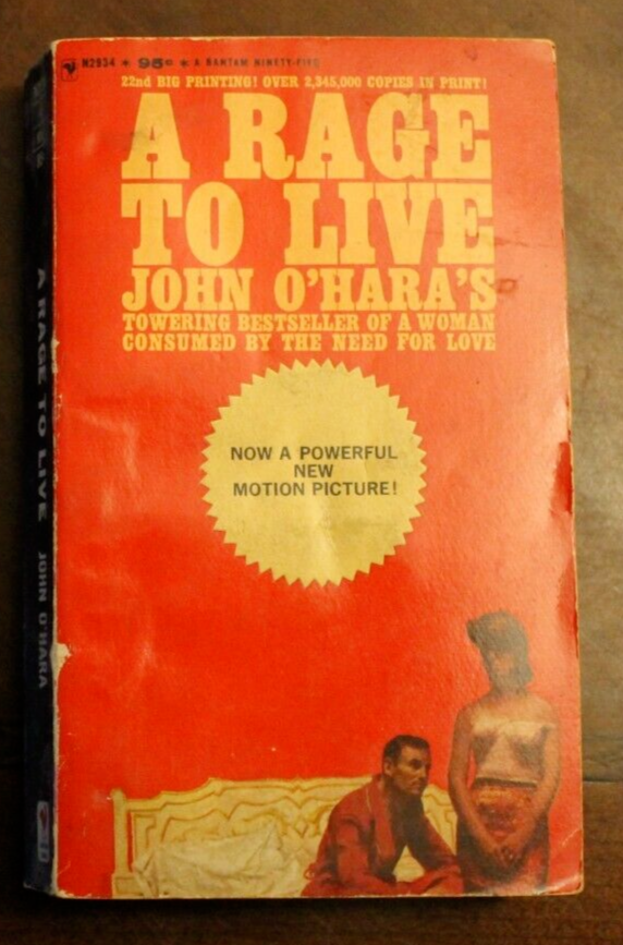 A RAGE TO LIVE ~ John O'Hara ~ 1965 Bantam PB B19 | eBay