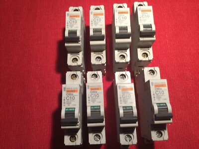 MERLIN GERIN Multi9 C60a C10 Miniature Circuit Breaker (8 MCBs for this ...