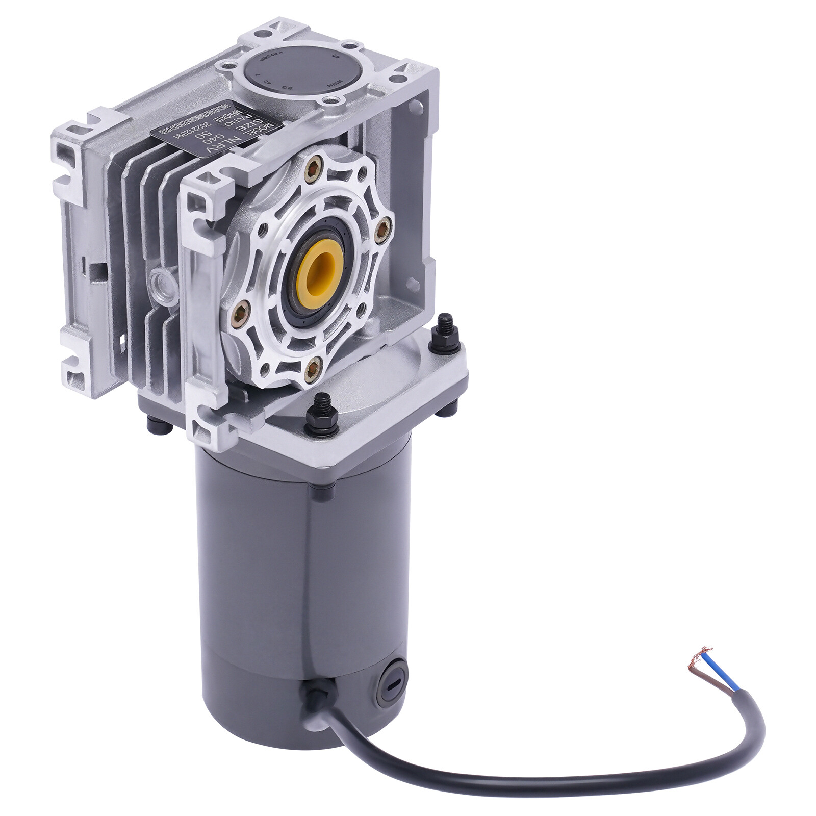 120W Gear Motor Worm Gear Gearbox Worm Gear Reducer RV Motor DC 24V ...