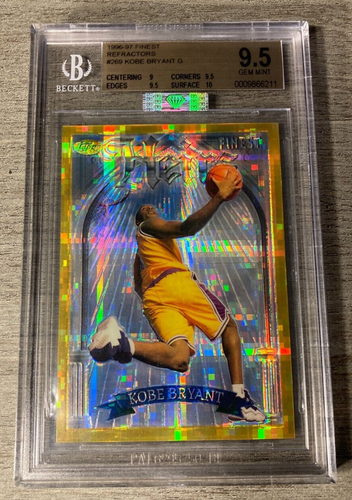 1996 TOPPS FINEST GOLD REFRACTOR KOBE BRYANT ROOKIE RC BGS 9.5 | eBay