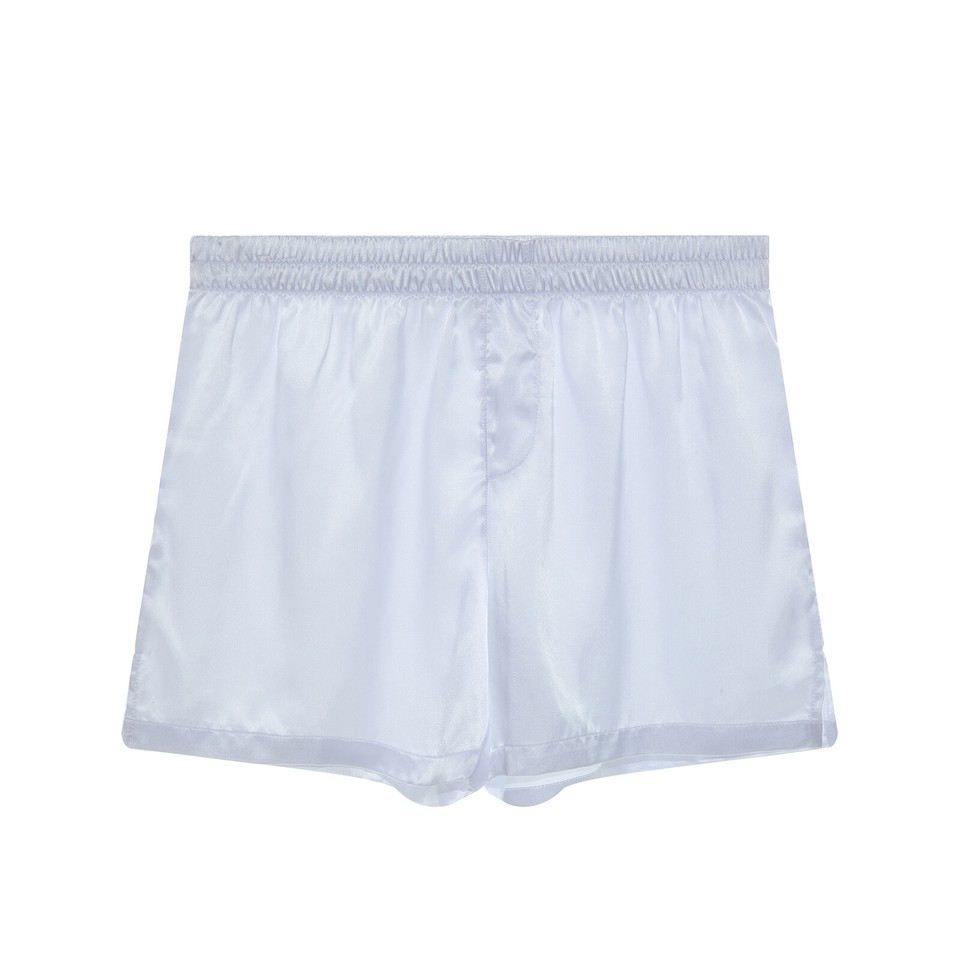 Men's Satin Silk Shorts Classic Boxer Pants Underwear Built-in Bulge ...