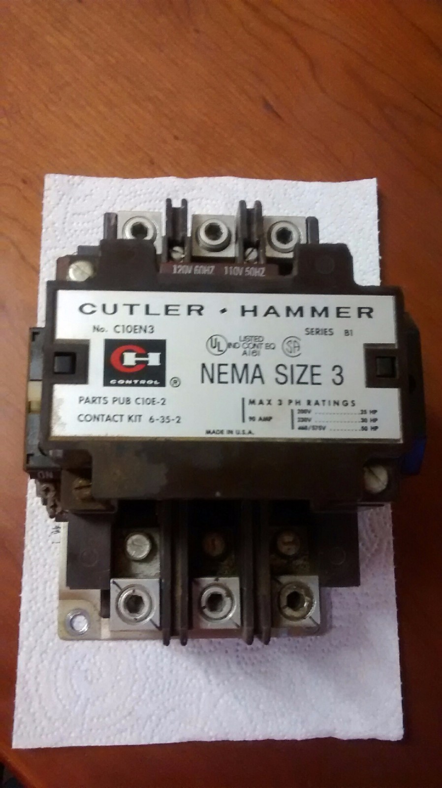 CUTLER-HAMMER CASE SWITCH BREAKER C10EN3 (273)1C | eBay