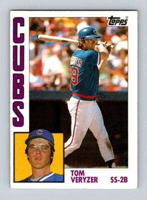 1984 Topps Baseball Card #117 Tom Veryzer Chicago Cubs Shortstop 2nd ...