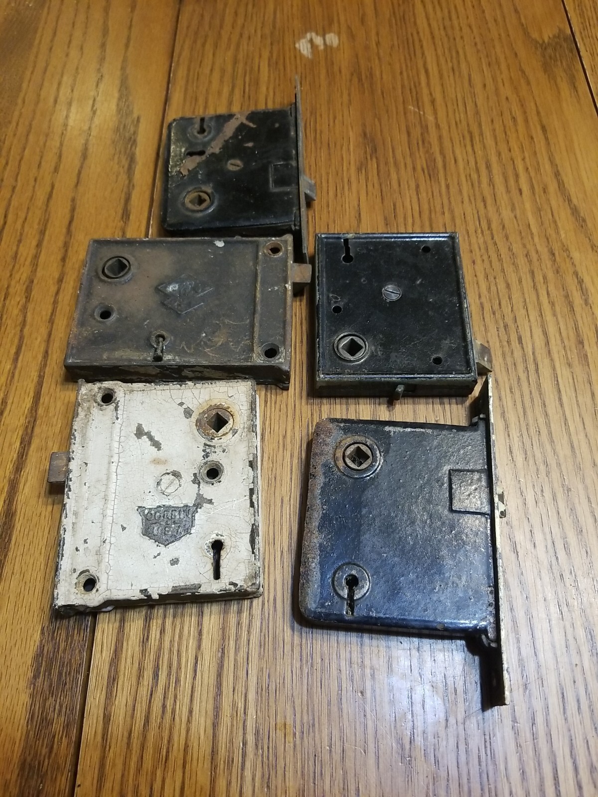 Old Mortise Lock Lot of 5. Corbin - Rye Co. Lot. Skeleton key lock. D3 ...