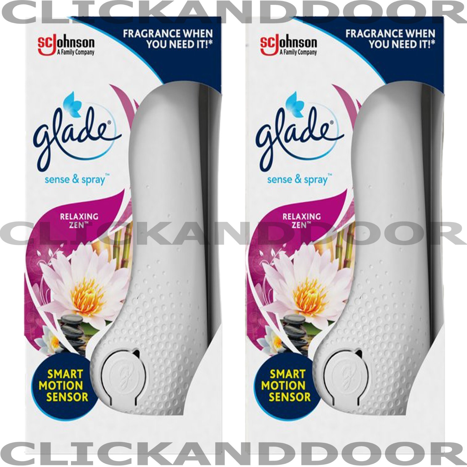 2 X GLADE SENSE & SPRAY AIR FRESHENER AUTOMATIC MACHINE & REFILL ...