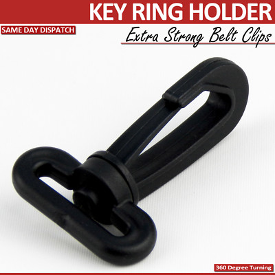 2 STRONG PLASTIC KEY RINGS HIPSTER BELT CLIP KEY CHAIN BELT PULL BUCKLE ...