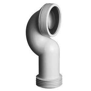 Abey PVC PAN BEND CONNECTOR Space Saving Fits 90mm - 118mm, White *Aust ...