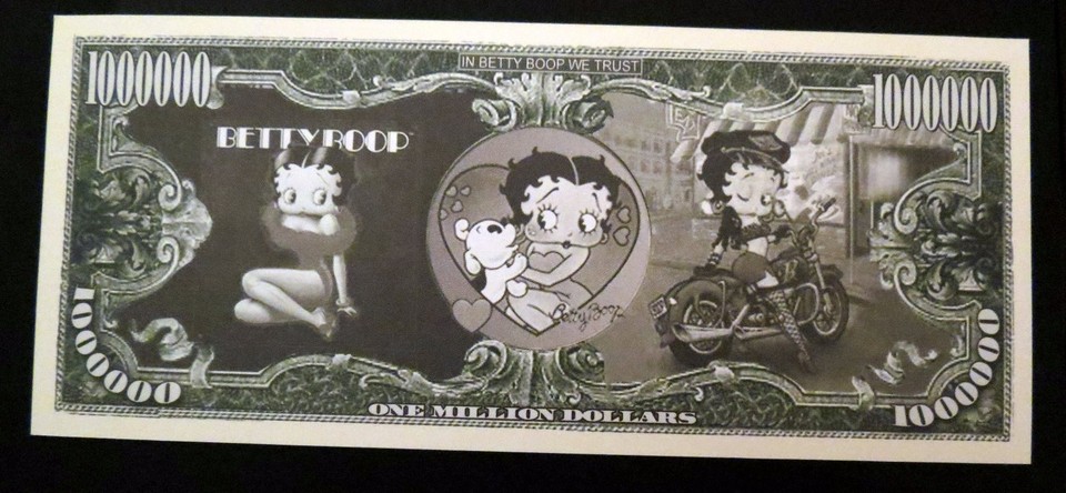 One ~ Betty Boop *** (One Million Dollar Betty Boop Keepsake Bill ...