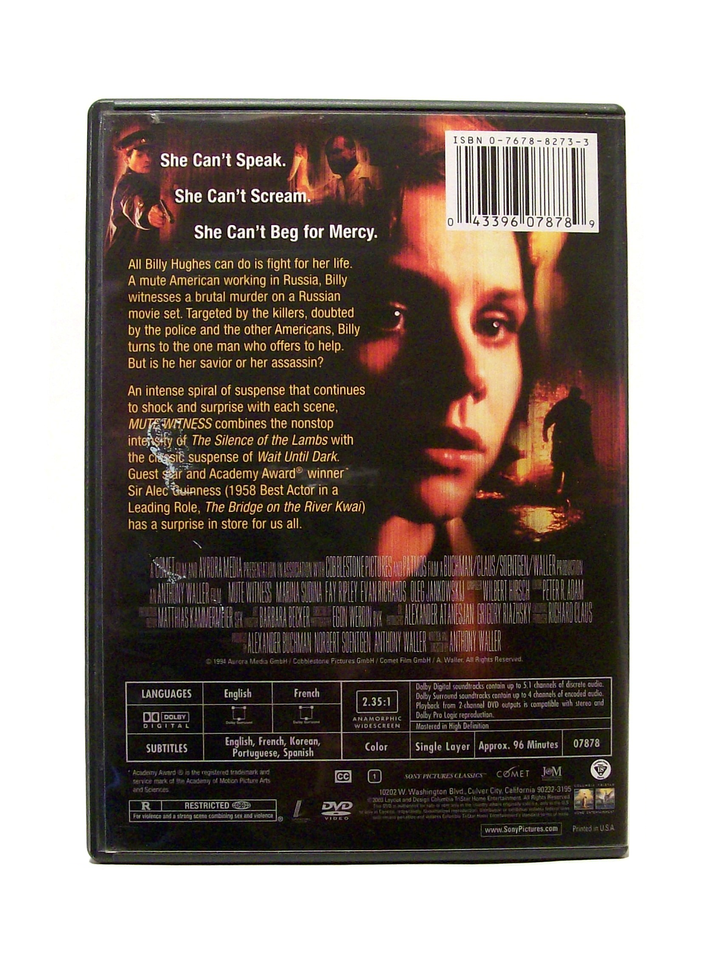 "MUTE WITNESS (1995)" Widescreen DVD (2003) | eBay