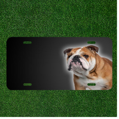 Custom Personalized License Plate Auto Tag With Bulldog Dog Breed Add ...
