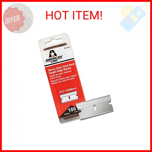 American Line Single Edge Razor Blades - 100-Pack - 0.012" Heavy Duty ...