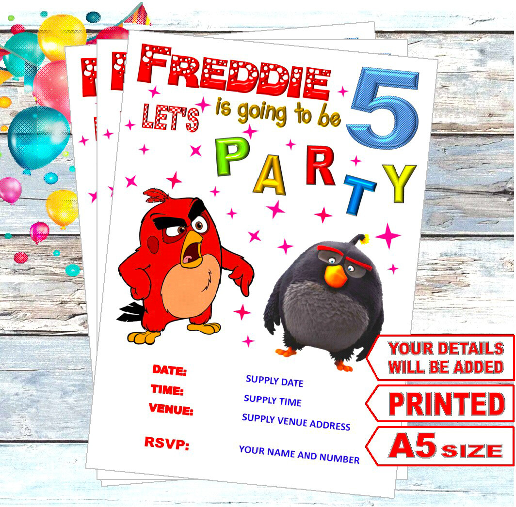 Angry Bird Birthday Invitations Printable