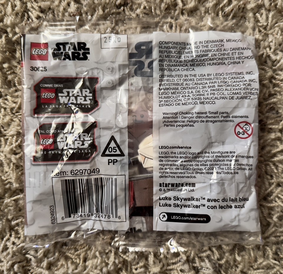 LEGO Star Wars Luke Skywalker with Blue Milk Minifigure #30625 SEALED ...