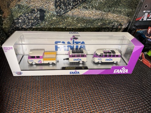 M2 Machines FANTA 1960 VW Double Cab Truck & 1960 Volkswagen 15 Window ...