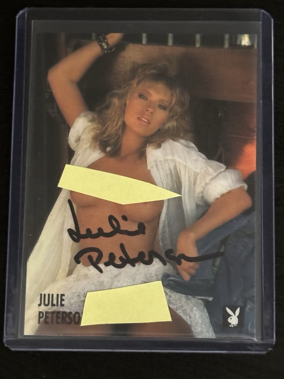 JULIE PETERSON SIGNED PLAYBOY CARD PLAYMATE OF THE MONTH 1987 | eBay