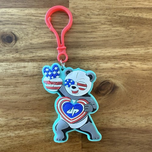 Dude Perfect Key Chain Panda USA Peace Heart Sunglasses 4th Of July ...