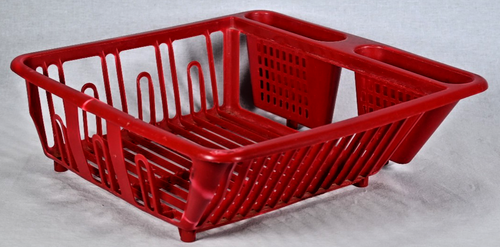 Vintage Red Dish Strainer / Drainer United Solutions 12-1/2" X 12-1/2 ...