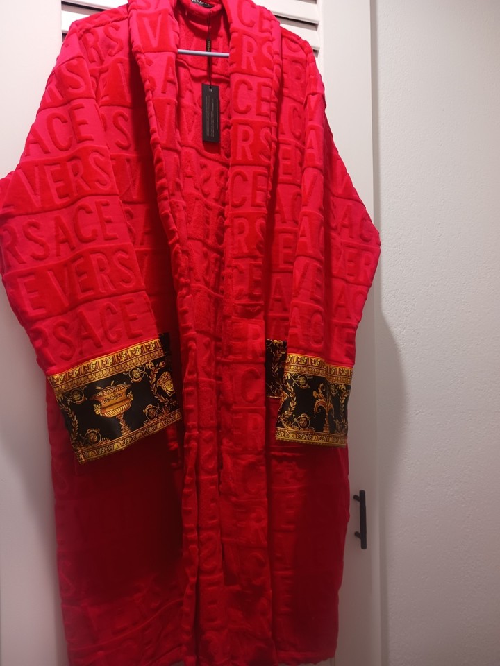 VERSACE HOME BAROQUE BATHROBE RED XL AND UP | eBay