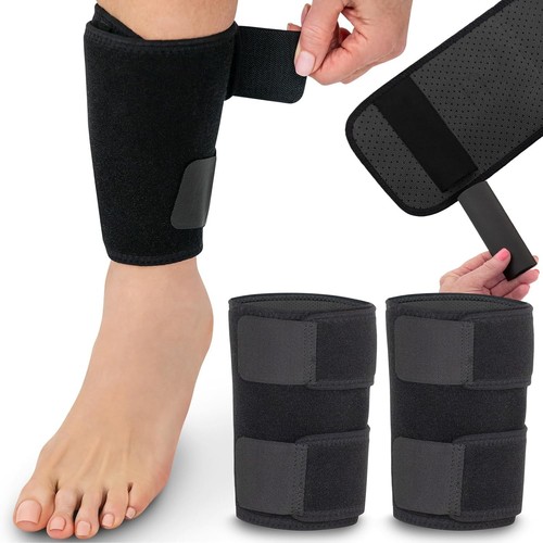 Vive Shin Splint Compression Wrap (Pair) - Adjustable Brace for Pain ...