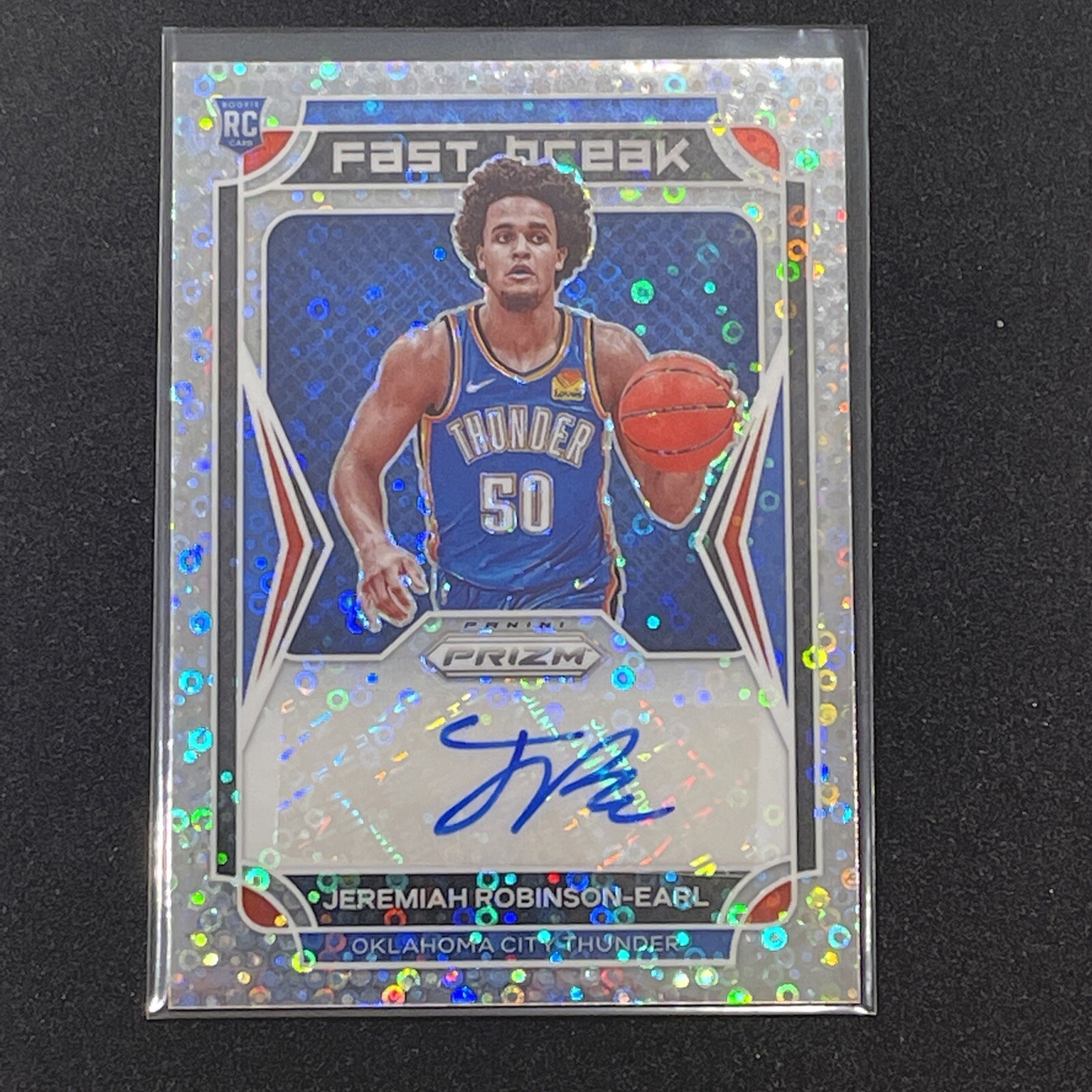 2021-22 Prizm Jeremiah Robinson-Earl Fast Break Prizm Rookie Auto RC # ...