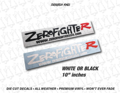 ZEROFIGHTER Decal Sticker 10 inch - Civic Type R JDM Kanjo Tokyo Racing ...