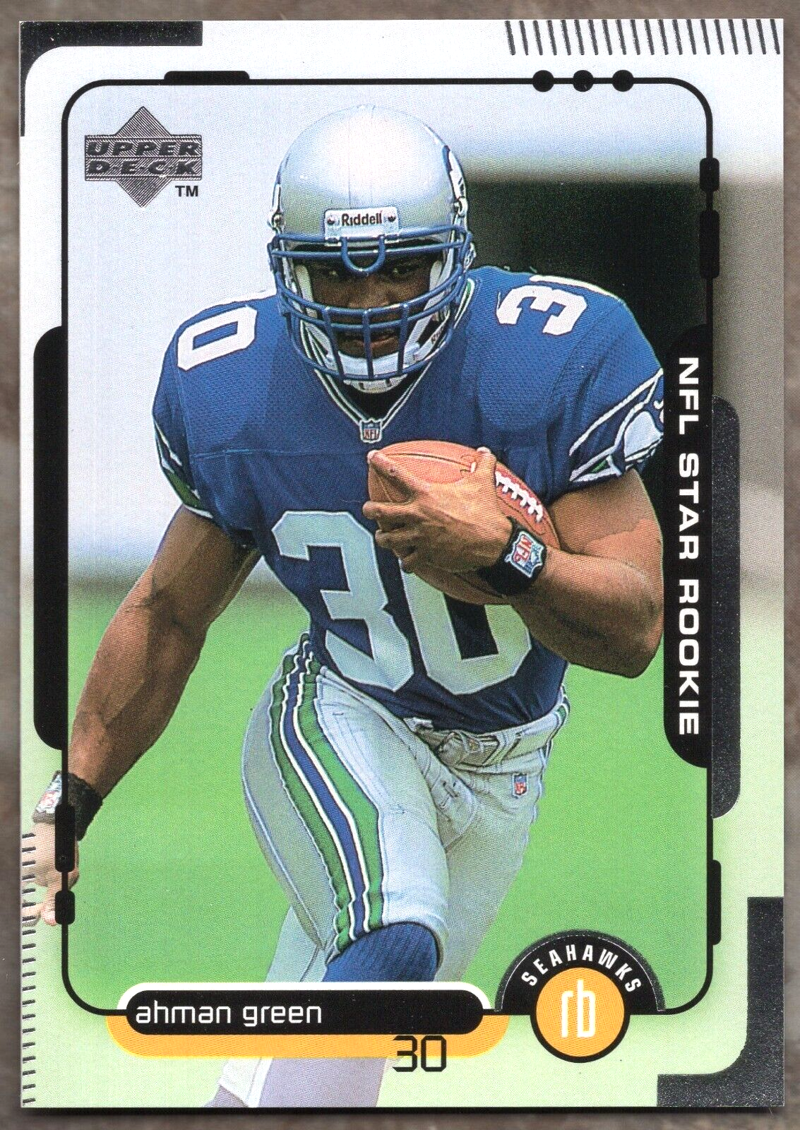 PB131 1998 Upper Deck #27 Ahman Green RC Seattle Seahawks Green Bay ...