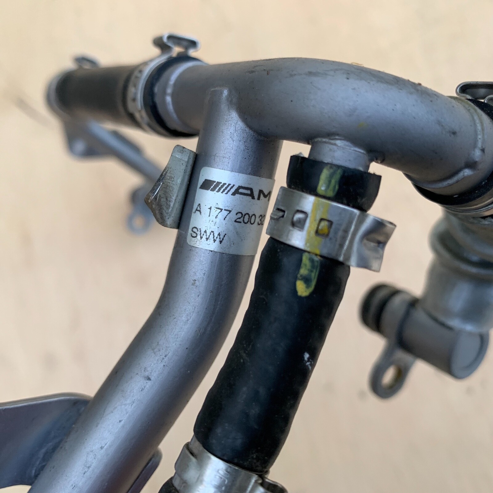 genuine Mercedes cooling water pipe hose A1772031017 A1772000851 ...