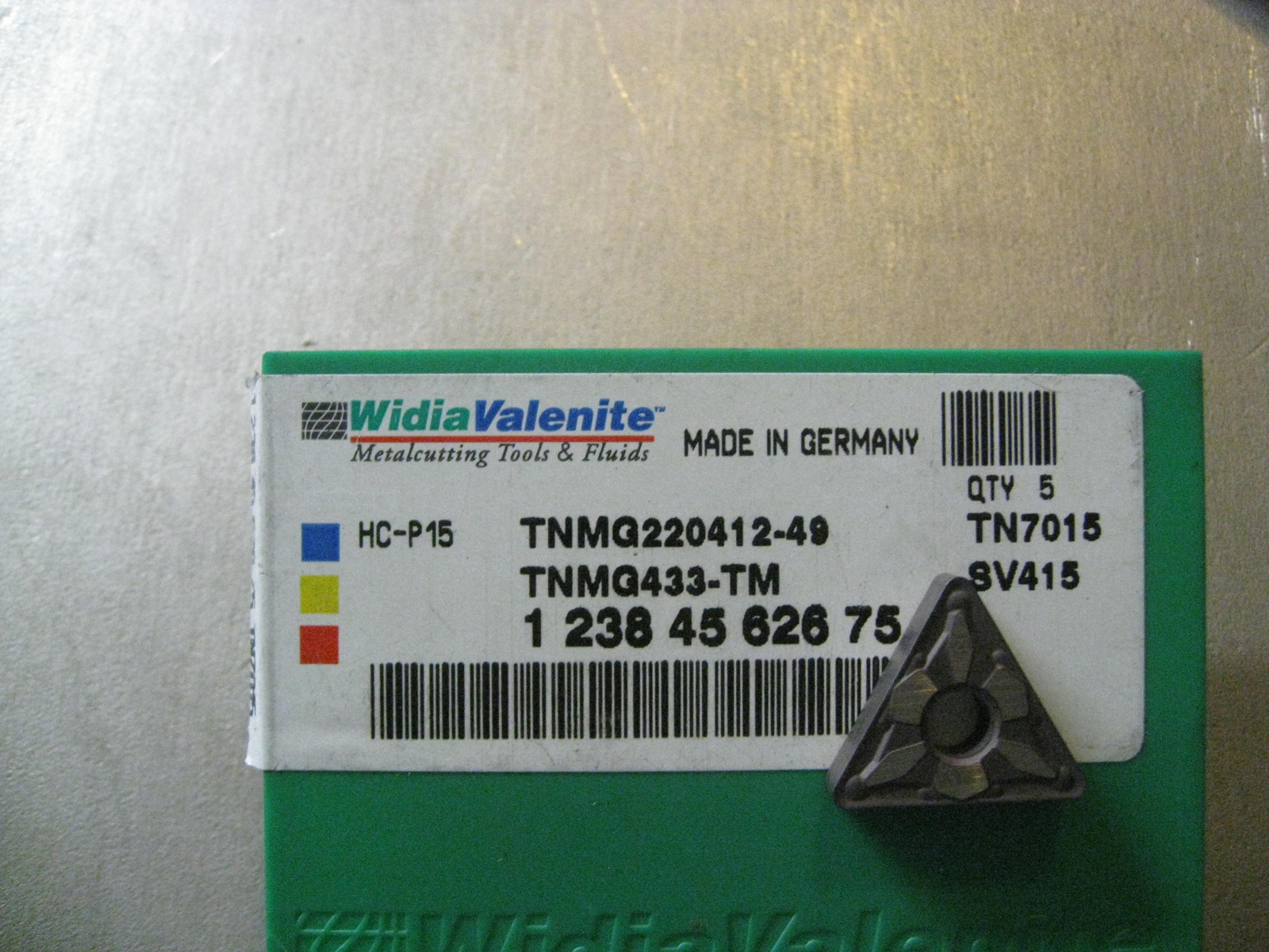 TNMG433-TM TN7015/SV415 WIDIA/VALENITE TURNING INSERT Price/one insert ...