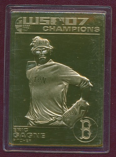 Eric Gagne 2008 Danbury Mint Boston Red Sox 2007 World Series 22Kt Gold ...