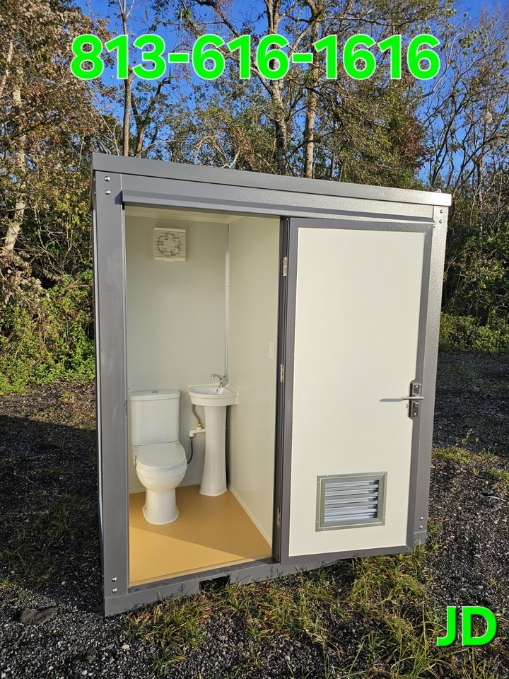 New Portable Toilet Job Site Construction Bathroom Double 2 Stall ...
